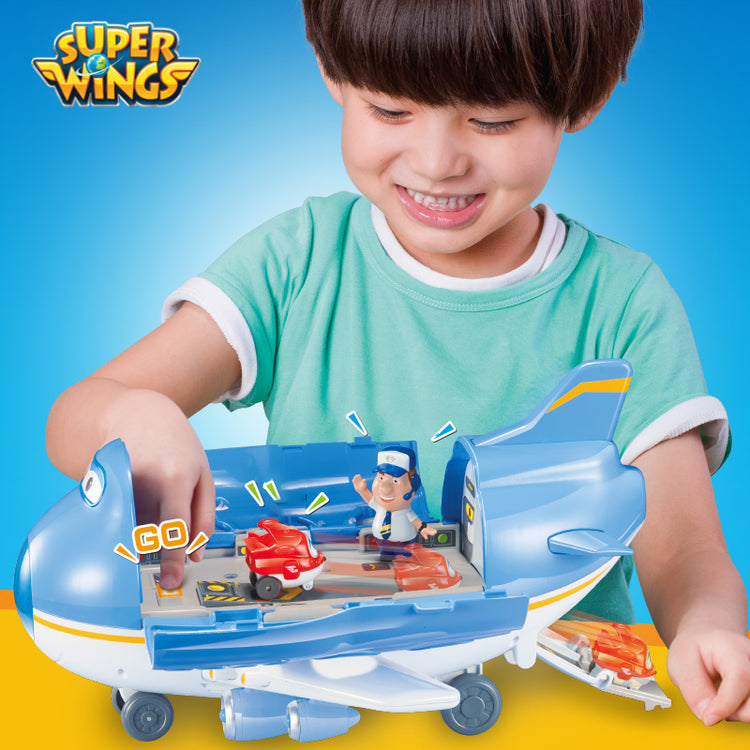 Super Wings Season 1 BIG WING Large Airplane Playset with Mini figures ...