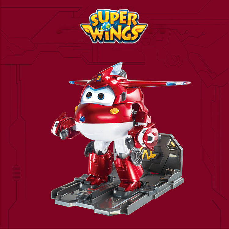 Super Wings Season 7 Deluxe Exclusive Transforming JETT with LED Actio ...